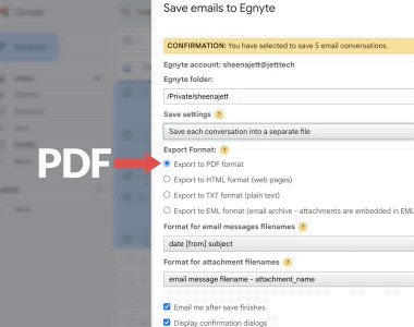 Save Emails to Egnyte